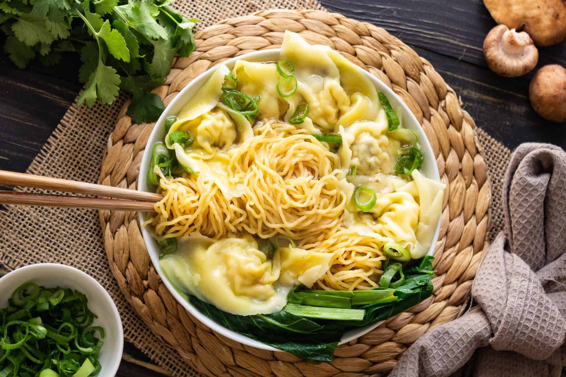 Wonton Egg Noodle Soup Wok And Kin